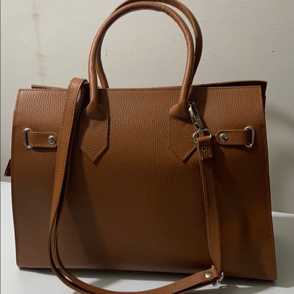 Giorgio Costa | Bags | Nwt Giorgio Costa Cognac Leather Tote Or Satchel ...